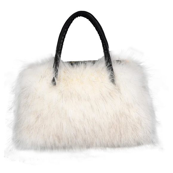 Уаmеrbо | Bags | Furry Shoulder Handbags Faux Fur Work Tote Bag Fluffy ...